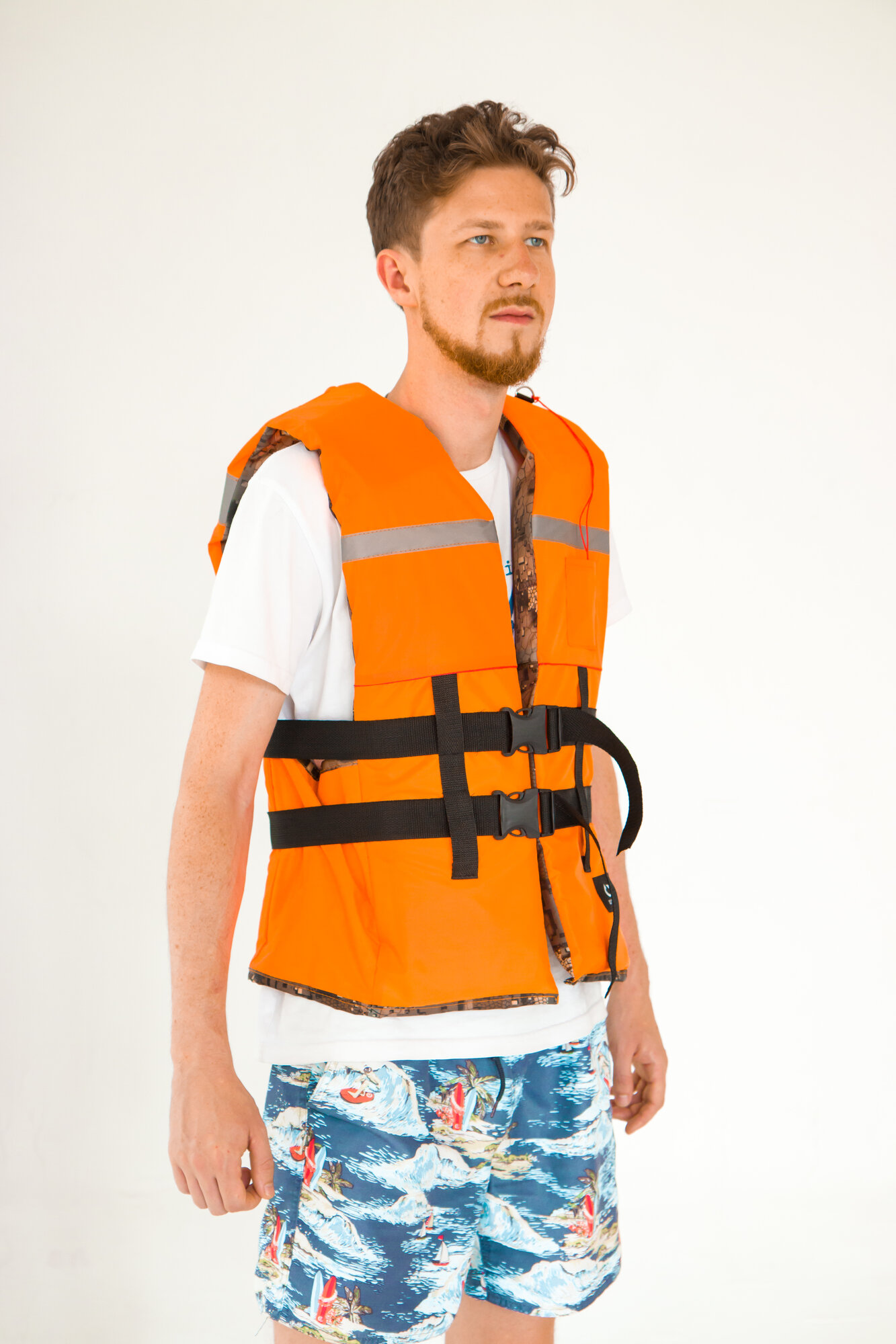 Жилет страховочный взрослый сертифицированный "штурман" двухсторонний до 100 кг ГОСТ Р 58108-2019