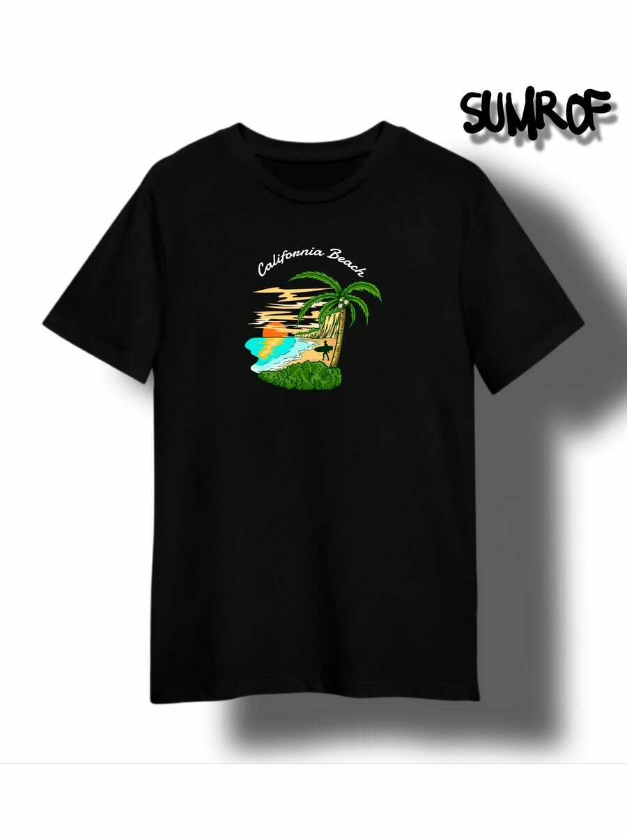 Футболка пляж калифорнии пальма