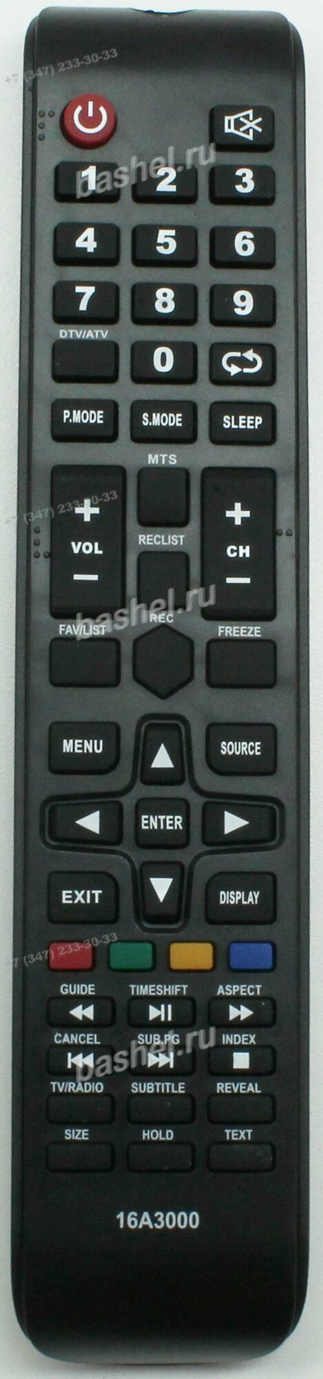 DEXP 16A3000, 19A3000, CX509-DTV LCD TV c функцией REC 19SE1, Пульт ДУ