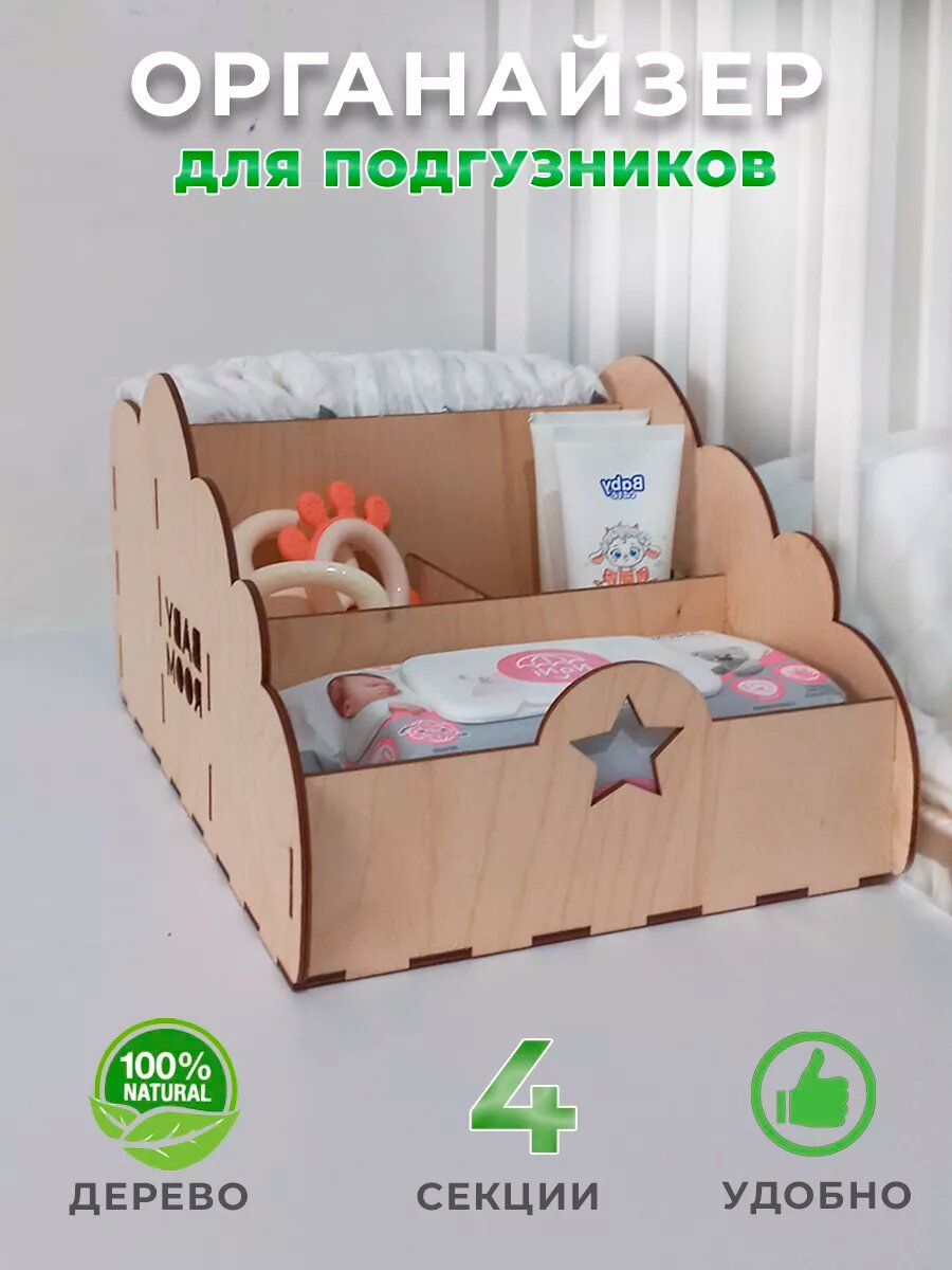 Органайзер для подгузников, хранение памперсов и вещей новорожденных