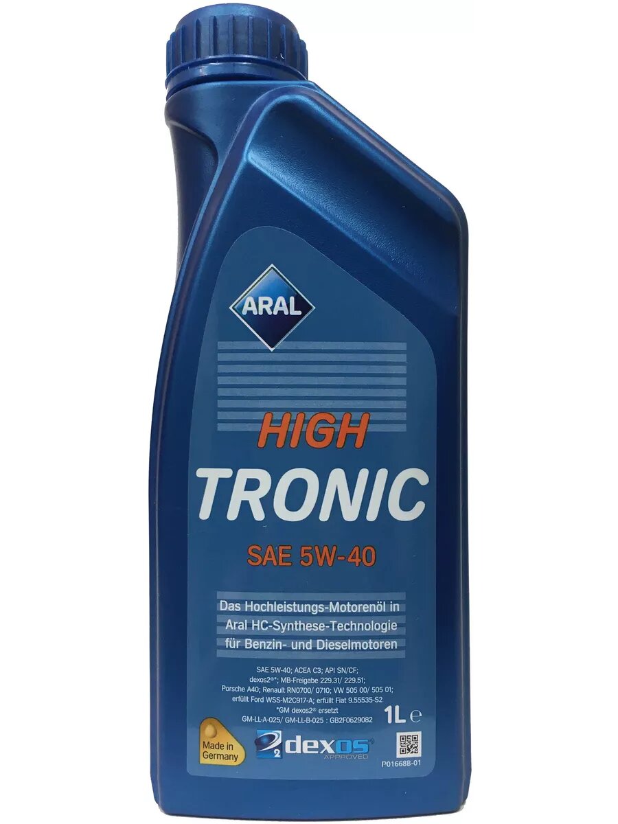 Моторное масло арал 5W40 High Tronic 1л