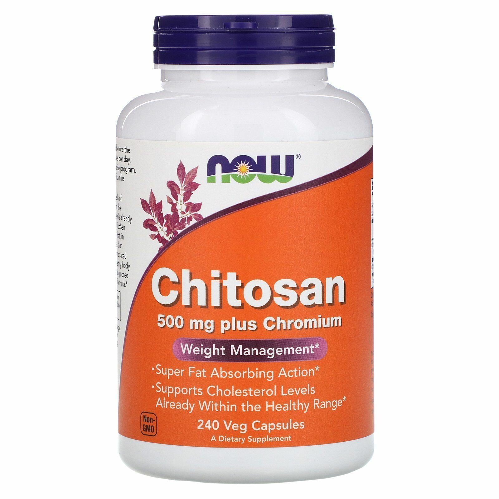 NOW Chitosan Plus 500 mg 240 капсул (по 631 мг)