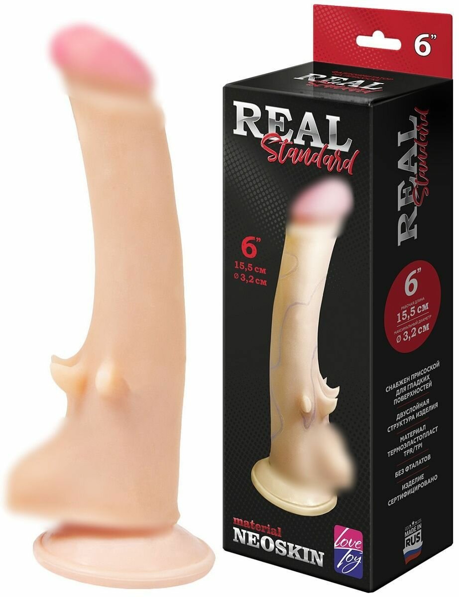 Фаллоимитатор на присоске, 19см