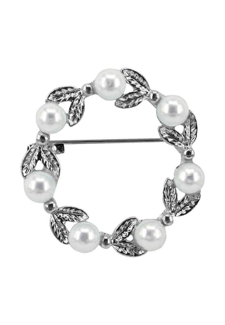 Брошь, жемчуг имитация