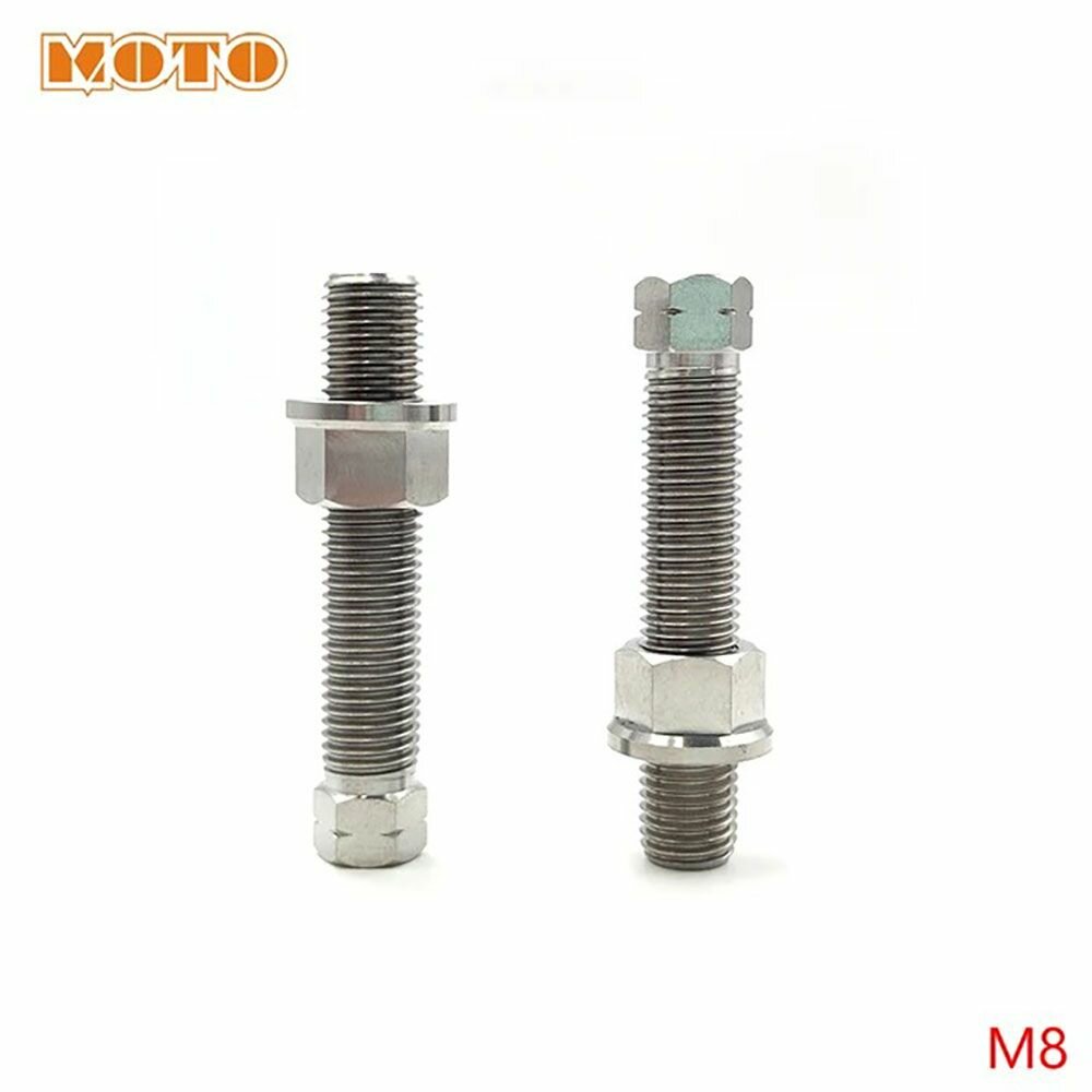 Болт натяжителя цепи M8 для мотоцикла титановый сплав 2 шт.