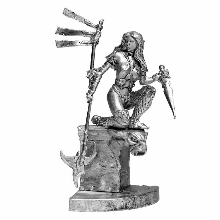 Оловянная фигурка Повелительница Ночи 54 мм масштаб Коллекционная металлическая Статуэтка из металла олова