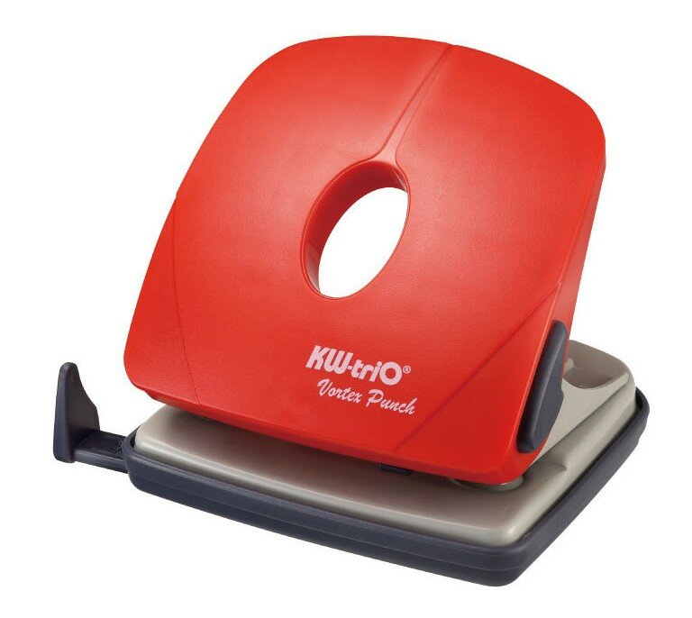 Дырокол Kw-Trio Vortex Medium 096P0 макс:25лист. металл/пластик разные варианты цветов отв:2 с линейкой