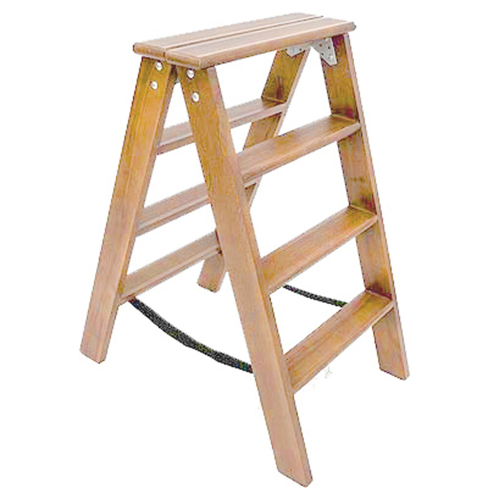 Стремянка деревянная жако двусторонняя 5 ступеней, натуральный бук