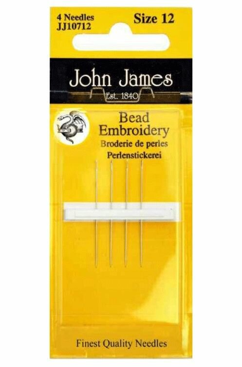 Иглы для бисера с острым кончиком № 12 (4 шт.)
