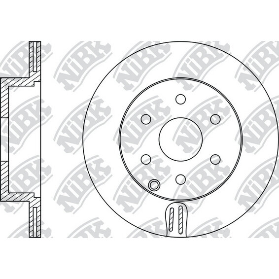 Диск тормозной задний вентилируемый для автомобиля Nissan, NIBK RN1420 (2 шт.)