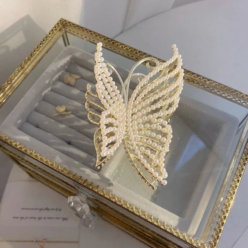 Заколка краб для волос "Бабочка"