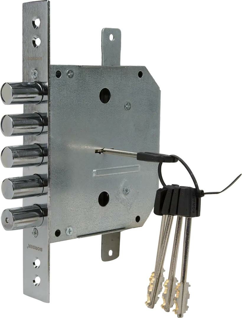 Замок врезной Border 72201-ЗВ8-6КП5Т/15, цвет хром