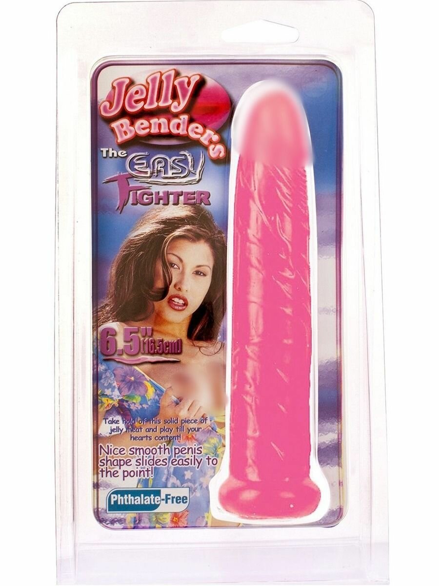 Гелевый фаллоимитатор "JELLY BENDERS THE EASY FIGHTER 6.5 PINK" 15см