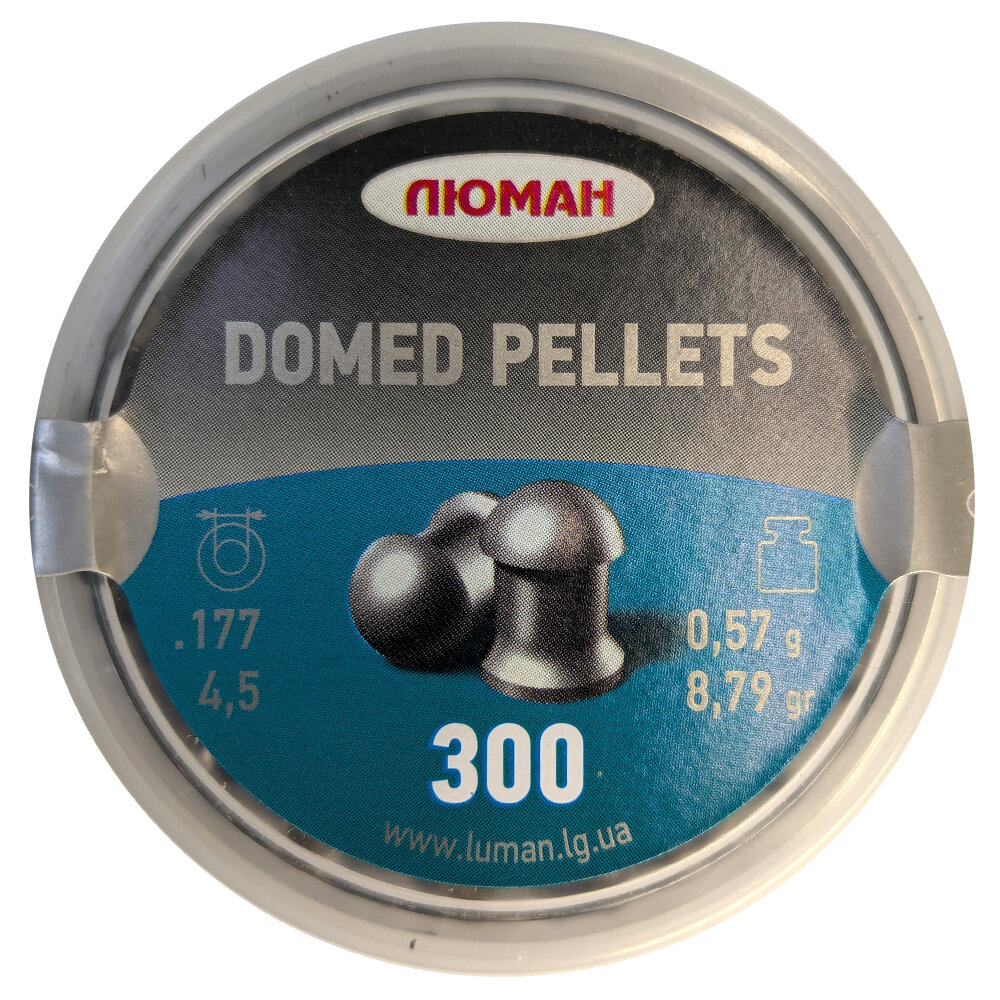 Пули Люман Domed Pellets 4,5мм 0,57г 300шт