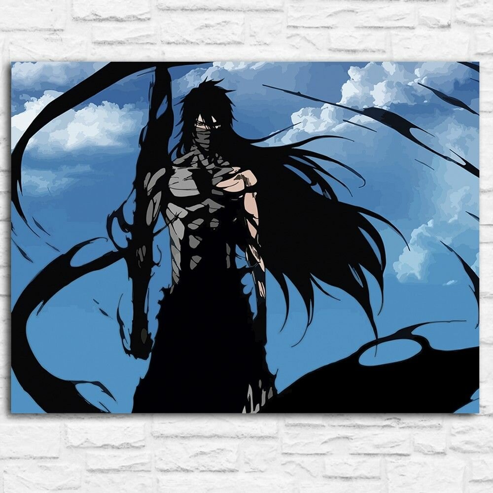 Картина по номерам на холсте аниме Блич (Bleach, Ичиго Куросаки) - 15233 Г 30x40