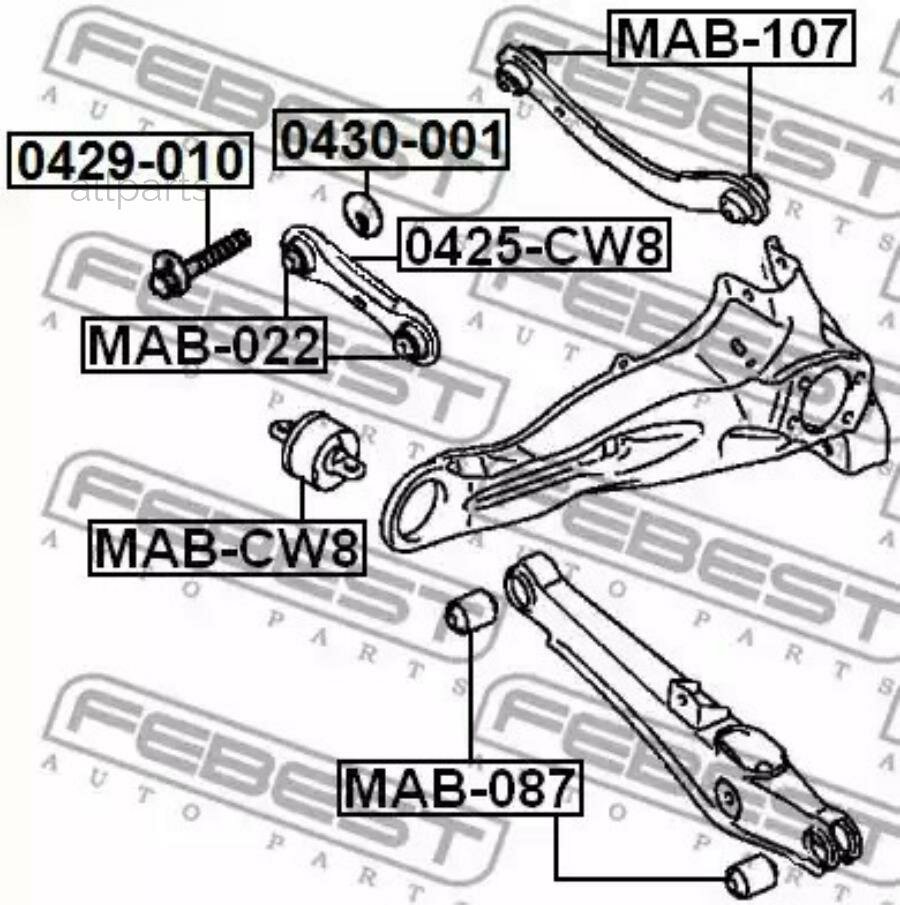 FEBEST 0429-010 болт С эксцентриком