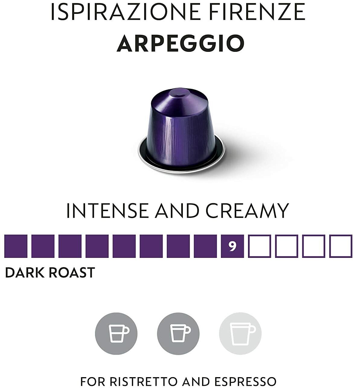 Кофе Оригинальные капсулы Nespresso Ispirazione Firenze Arpeggio для кофемашины Nespresso Original, 10 капсул 1 упаковка