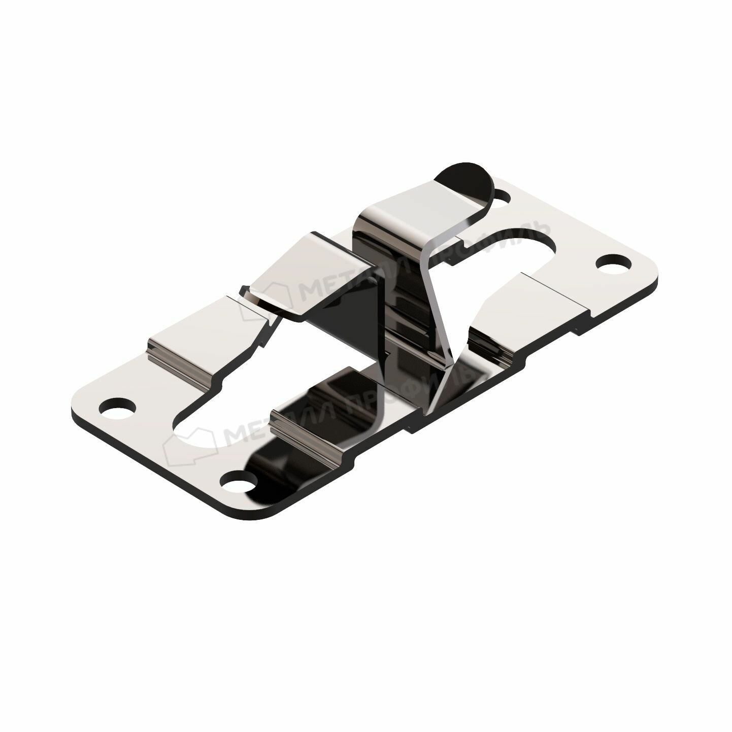 Крепежный кляммер промежуточный 70х10 ПОЦ-01-БЦ Бесцветный-1,2 МП, 20 шт.