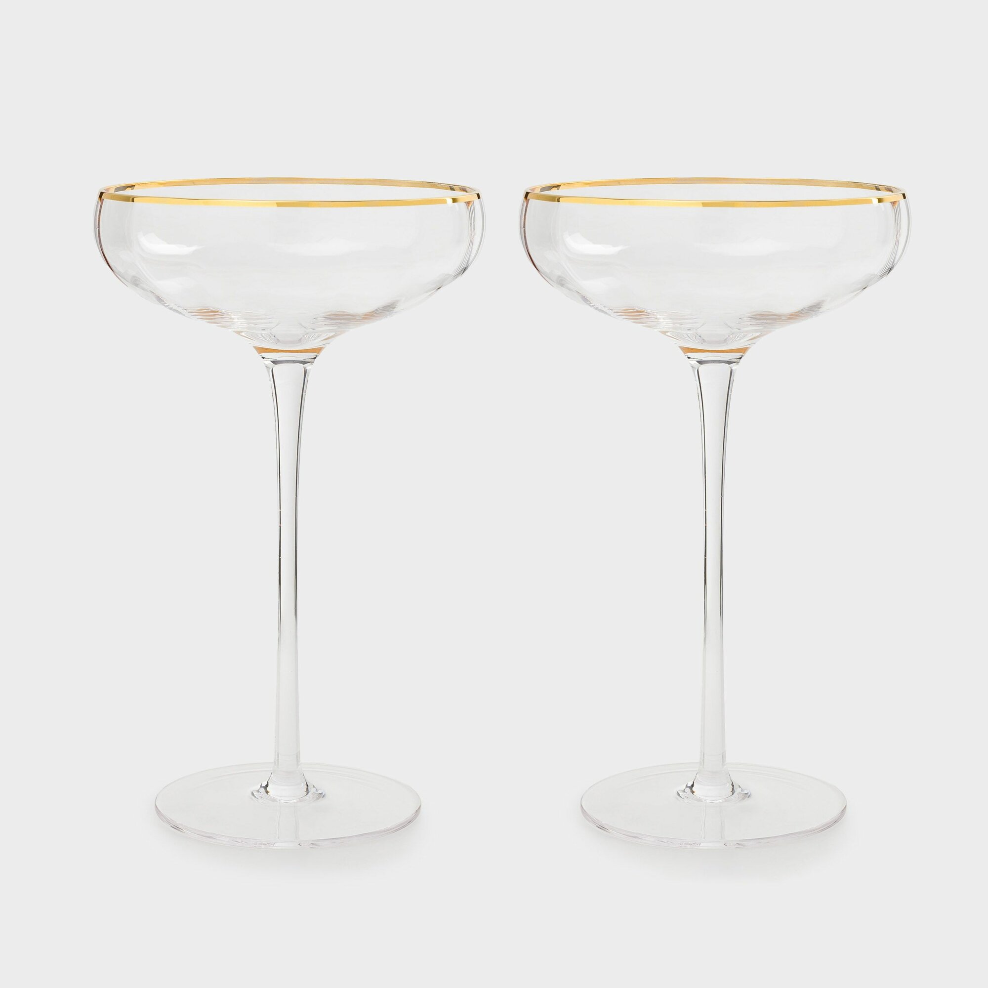 Бокал-креманка для шампанского Filo R gold, 220 мл, 2 шт, стекло Р, с золотистым кантом