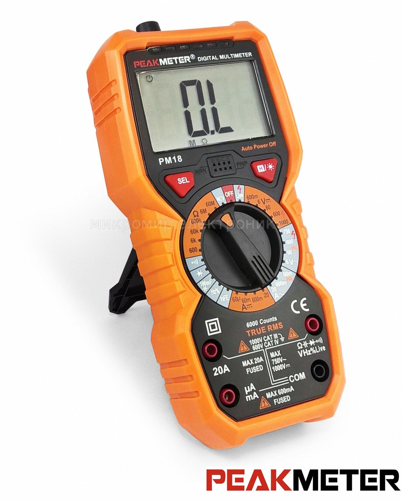 Мультиметр цифровой PeakMeter PM18 (True RMS, NCV)