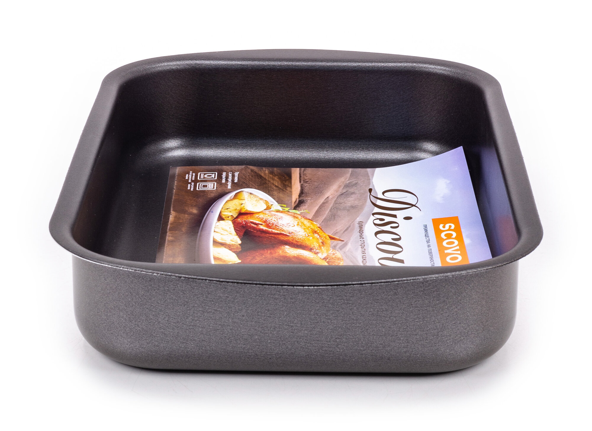 Противень для духовки Scovo / Сково Discovery с антипригарным покрытием, 290х200х50мм / посуда для запекания