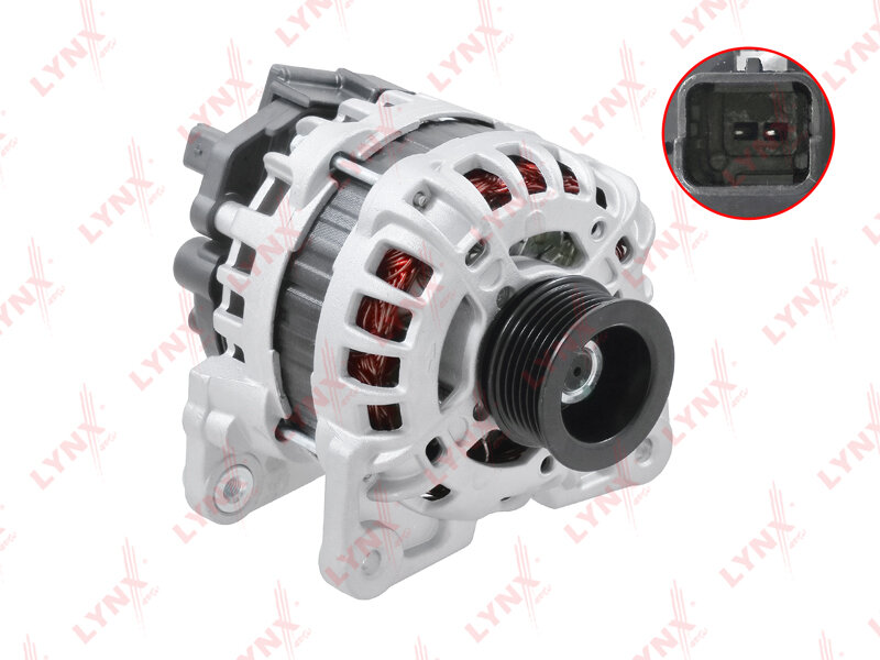 Генератор LYNXauto, 90А, для Лада Ларгус с двигателем 8 клапанов