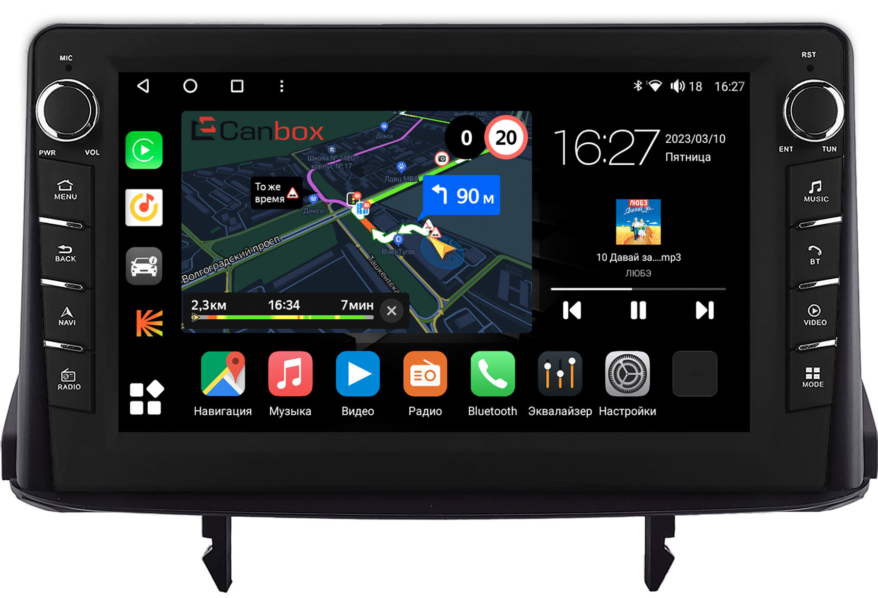 Штатная магнитола Subaru Forester 2 2002-2008 (взамен верхнего бардачка) Canbox M-Line 7831-9-2576 Android 10 (4G-SIM, 2/32, DSP, IPS) С крутилками