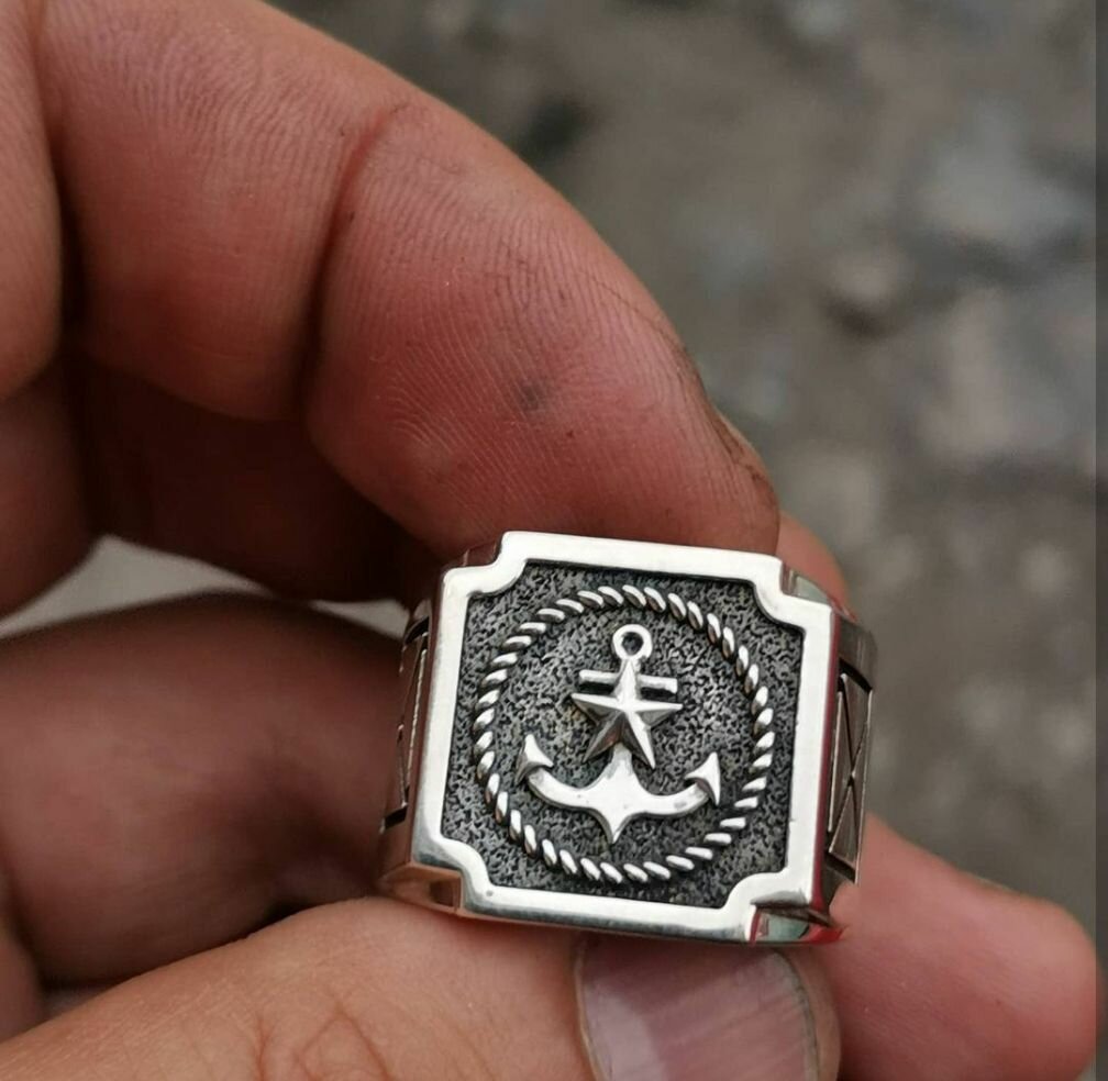 Печатка, серебро, 925 проба, чернение