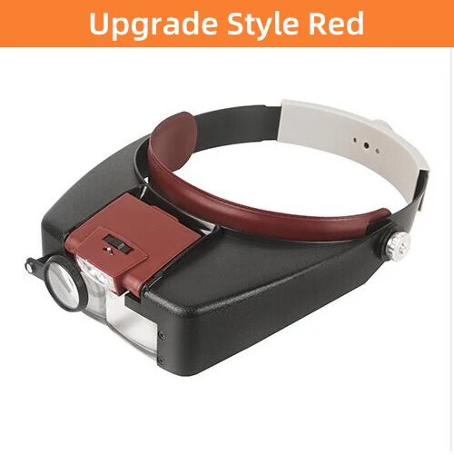 Лупа на голову с подсветкой 10x, Upgrade Style Red