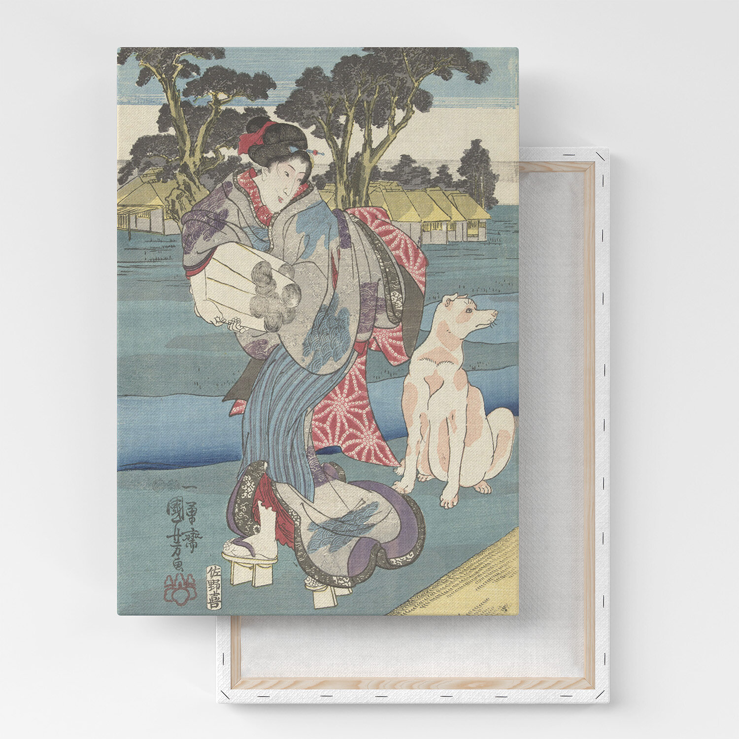 Картина на холсте, репродукция / Утагава Куниёси - De Toi Tama rivier in de provincie Settsu / Размер 30 x 40 см
