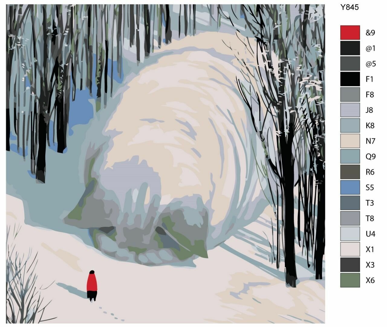 Картина по номерам Y-845 "Большой белый кот" 40х40