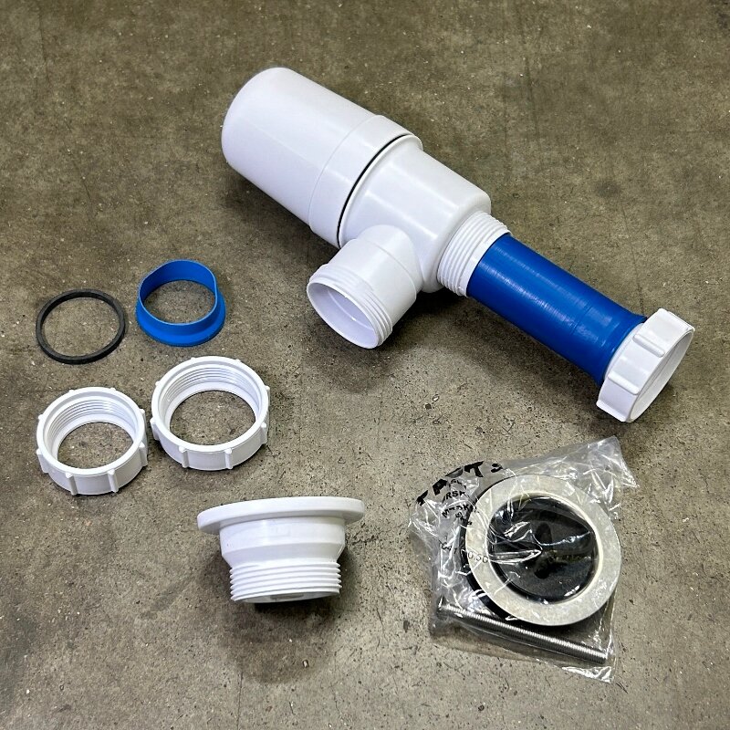 Сифон McALPINE бутылочный 1 1/2" х 32 мм с вып. 70 мм и пробкой, выход 40 мм компрес.