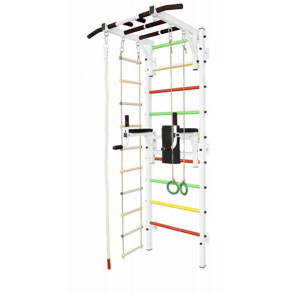 Шведская стенка А6, усиленная, нагрузка до 250 кг, расширенная комплектация, для детей и взрослых, белая