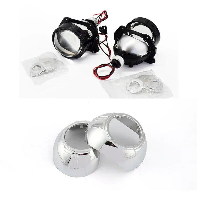 Ronan 40 Вт 3 дюйма Bi-Led объектив проектора 4,3 K 6K 2000LUX для H1 H4 H7 4300к, With Mask-Smax