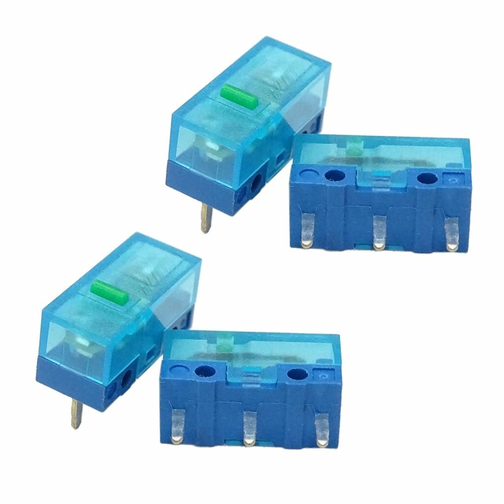 Микропереключатель для игровой мыши HUANO Blue Shell 3Pin 0.74N, 70 миллионов кликов