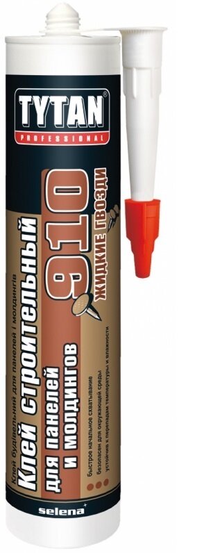 Tytan Professional №910 Строительный клей для панелей и молдингов белый 440г