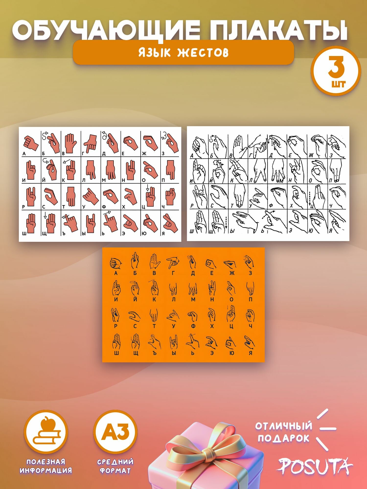 Постеры для интерьера Жесты руки