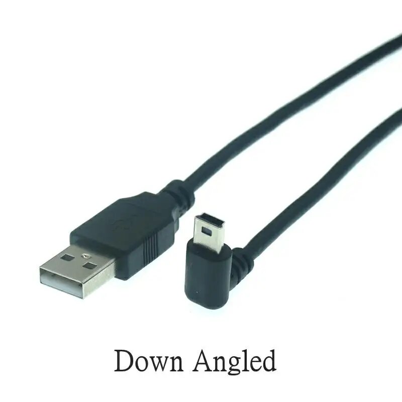 USB Type-A на Mini USB 90° 25cm, down