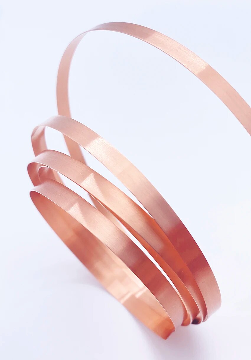 Медная полоса T2 99.9%, 1 метр 0.2x5mm