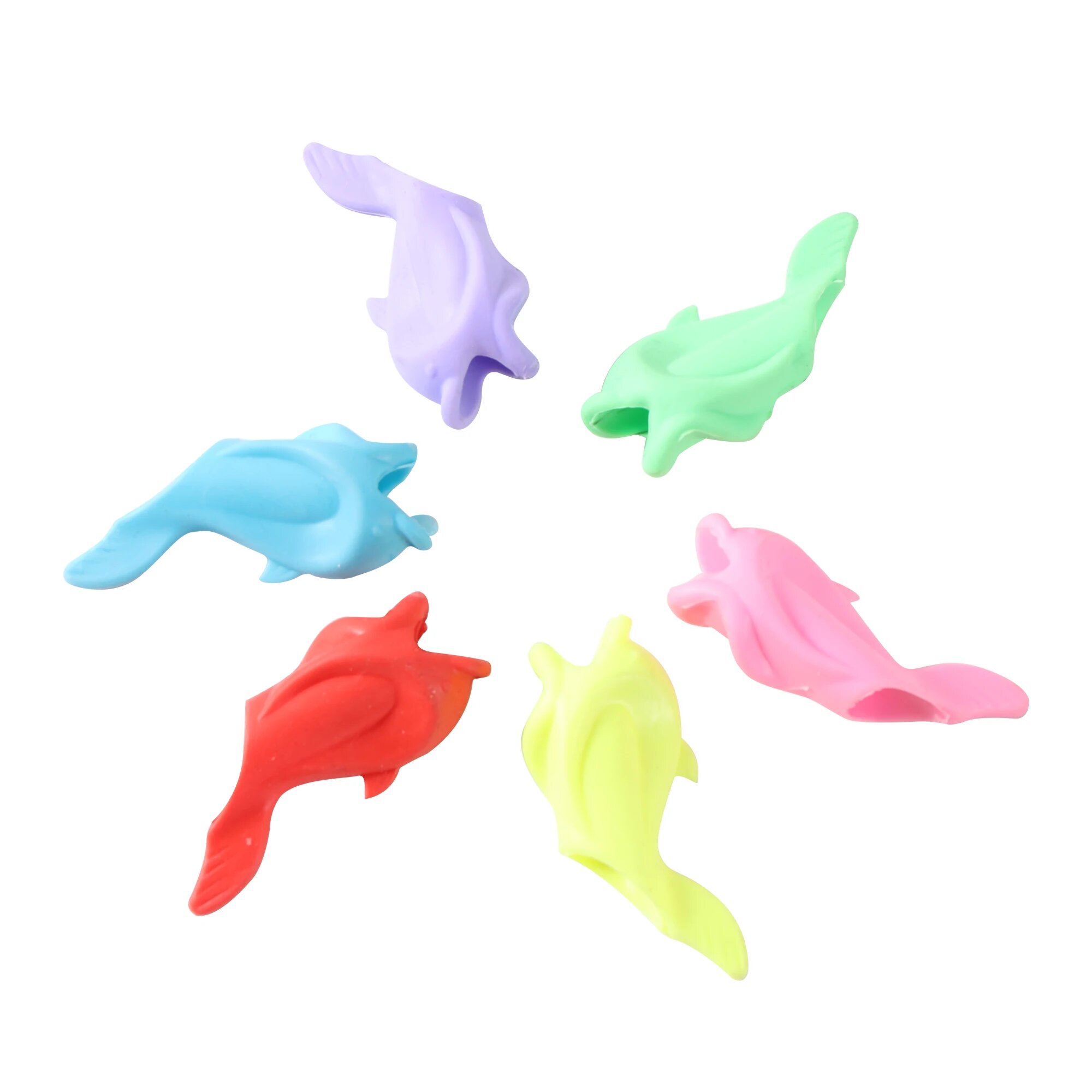 6 шт./лот детский держатель для ручек, силиконовый Детский обучающий инструмент для письма, устройство для коррекции, карандаш в виде дельфина, вспомогательное устройство для письма, канцелярские принадлежности