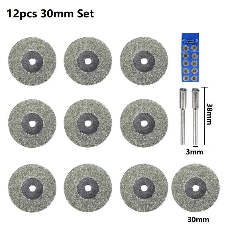 XCAN 10 шт. 16-60 мм алмазная пила мини алмазный шлифовальный круг циркулярная пила для вращающегося инструмента Dremel мини отрезной диск, Диски алмазные отрезные, Диски алмазные отрезные для гравера 30mm 12pcs