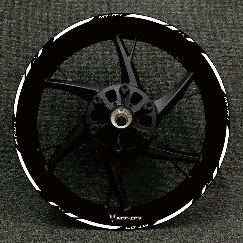 Наклейки на колеса мотоцикла MT-07, черные, Yamaha