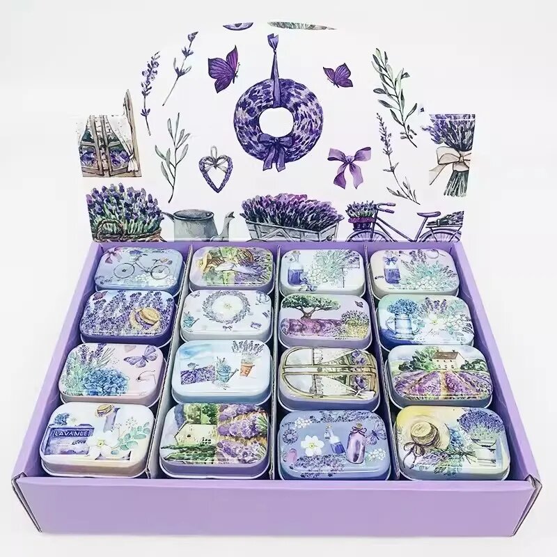 Мини жестяные коробочки Shinin Cloud 32 шт. Сиреневый, 1 Box 32pcs