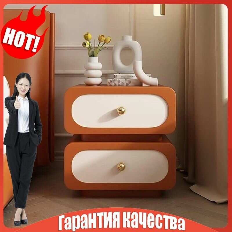 Современный прикроватный столик из цельного дерева