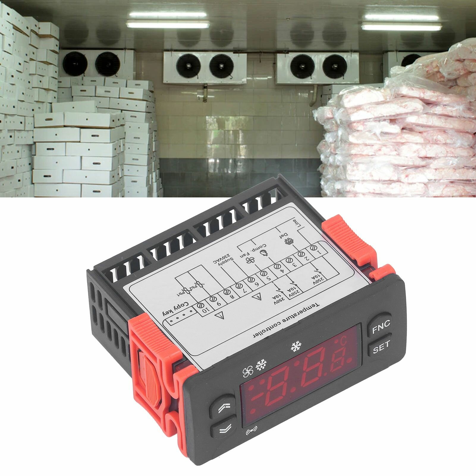 Цифровой температурный регулятор с переключаемыми шкалами / , ETC-974, 230 В, 8 А