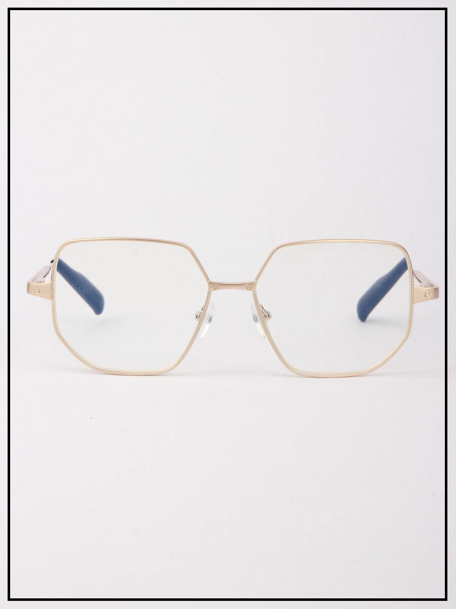 Очки для зрения -3,5 -3.5 Блюблокер, форма квадратные, металлические, мужские