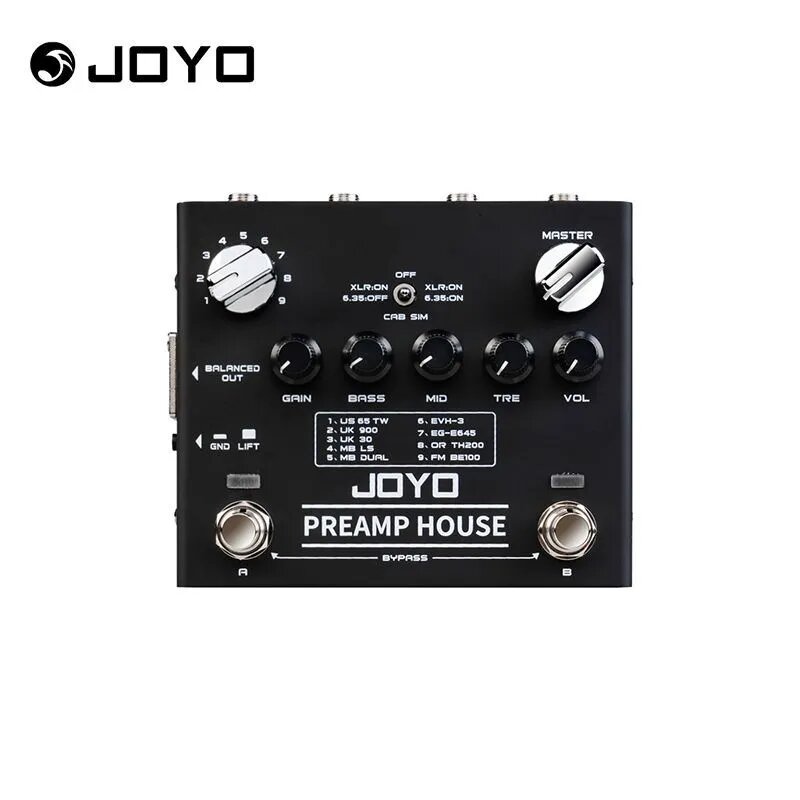 JOYO R-15 PREAMP HOUSE гитарный эффект педаль предусилитель ножной переключатель 18 тон двухканальный искажение JOYO R 15