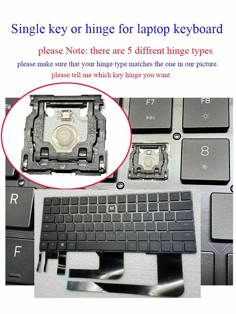 Клавиша для Razer Blade 15 RZ09-0328 (2020) Клавиатура ноутбука с подсветкой и защелкой