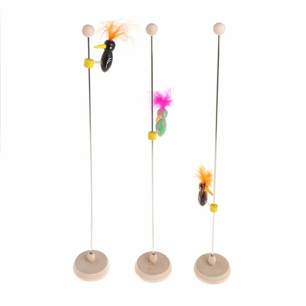 Милый дятел деревянные игрушки (случайные) - одна птица