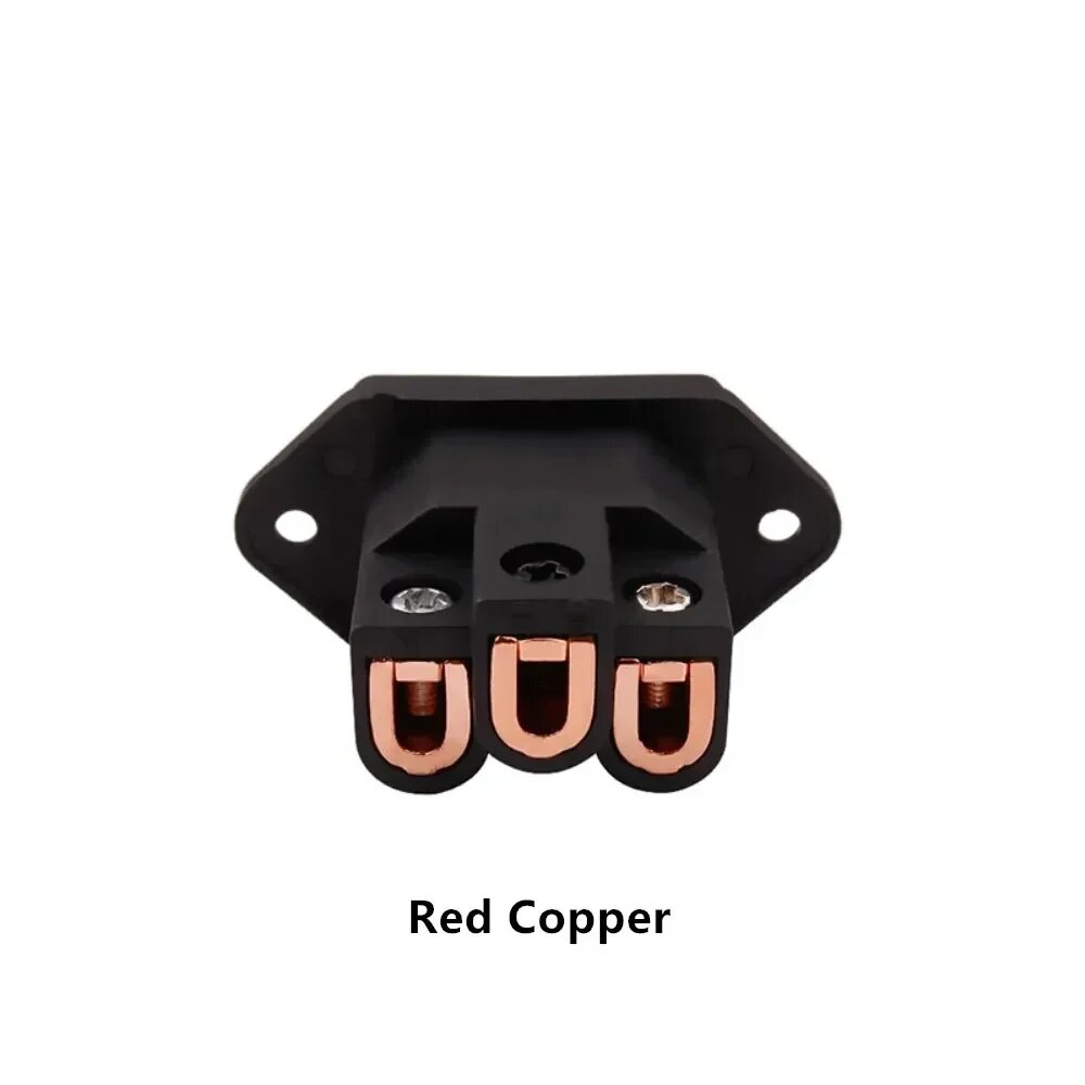 Разъем питания IEC 3-контактный, Red Copper, 5шт